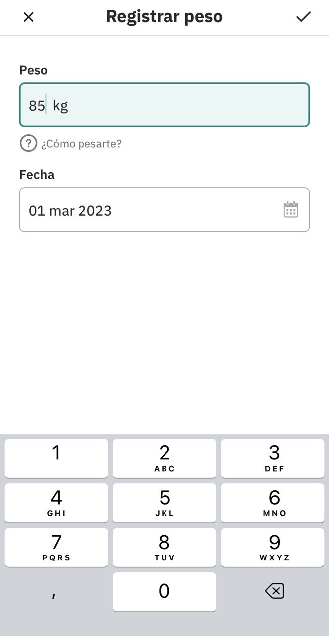 ¿Cómo registro mi peso nuevo? – Centro de ayuda Unimeal