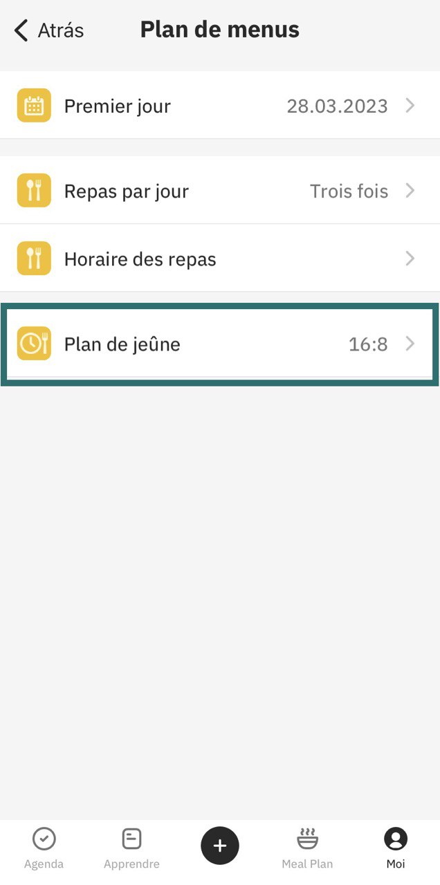 Comment puis-je modifier mon plan de jeûne ? – Centre d'aide Unimeal