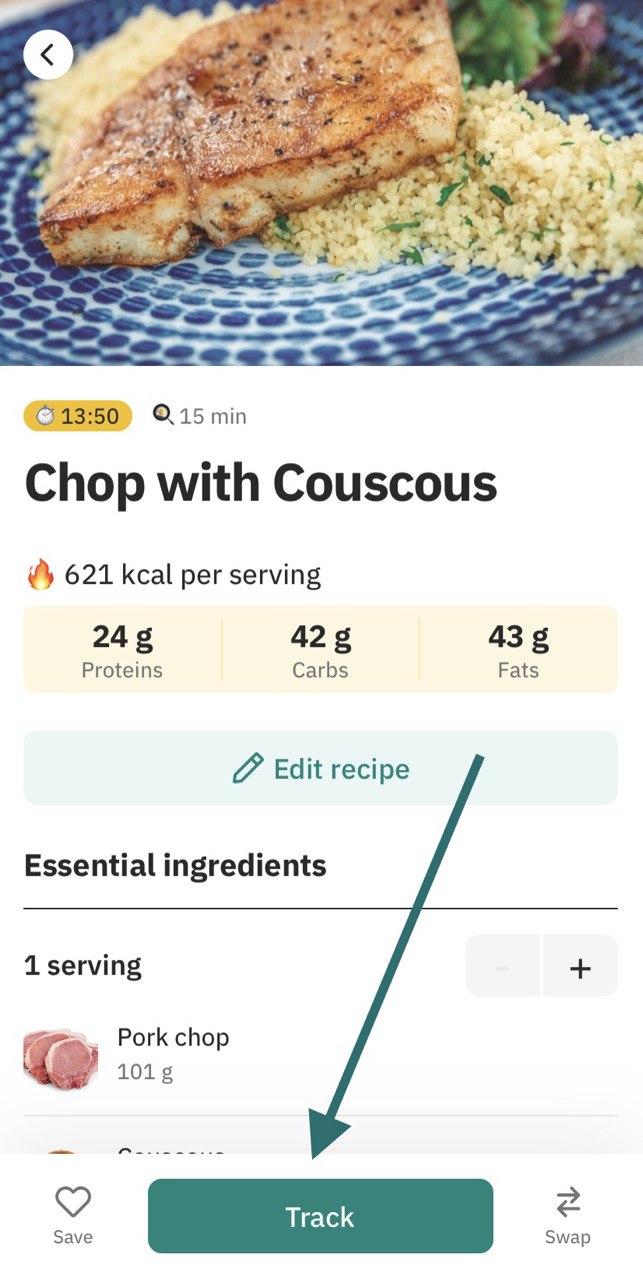 Tracking meals – Unimeal