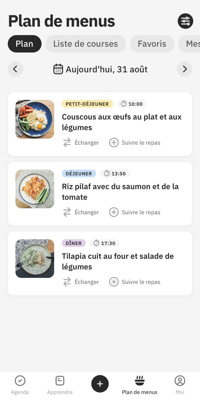 Explorer le Plan de Menus – Centre d'aide Unimeal