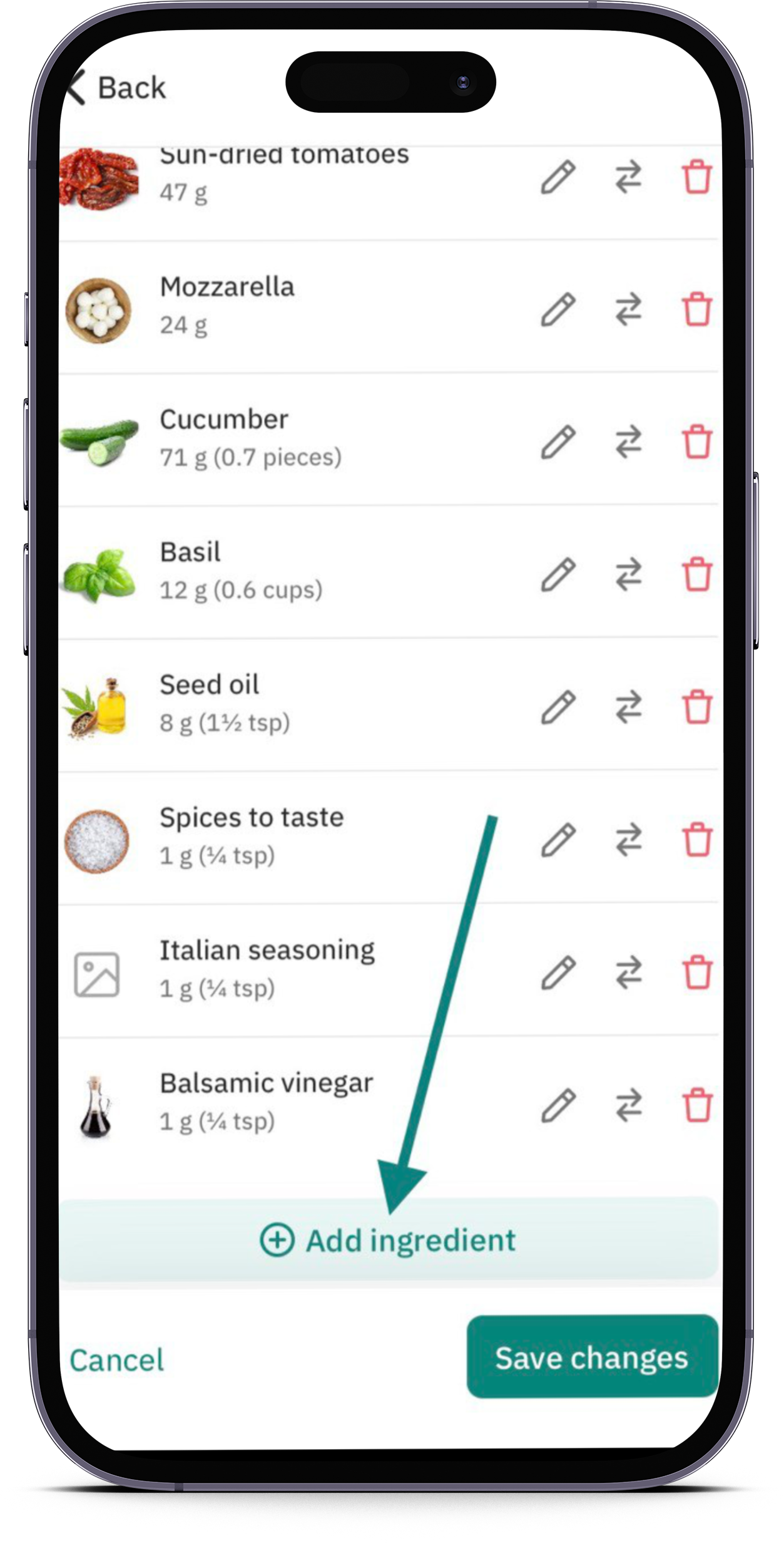 How can I add the ingredient to my recipe? – Unimeal